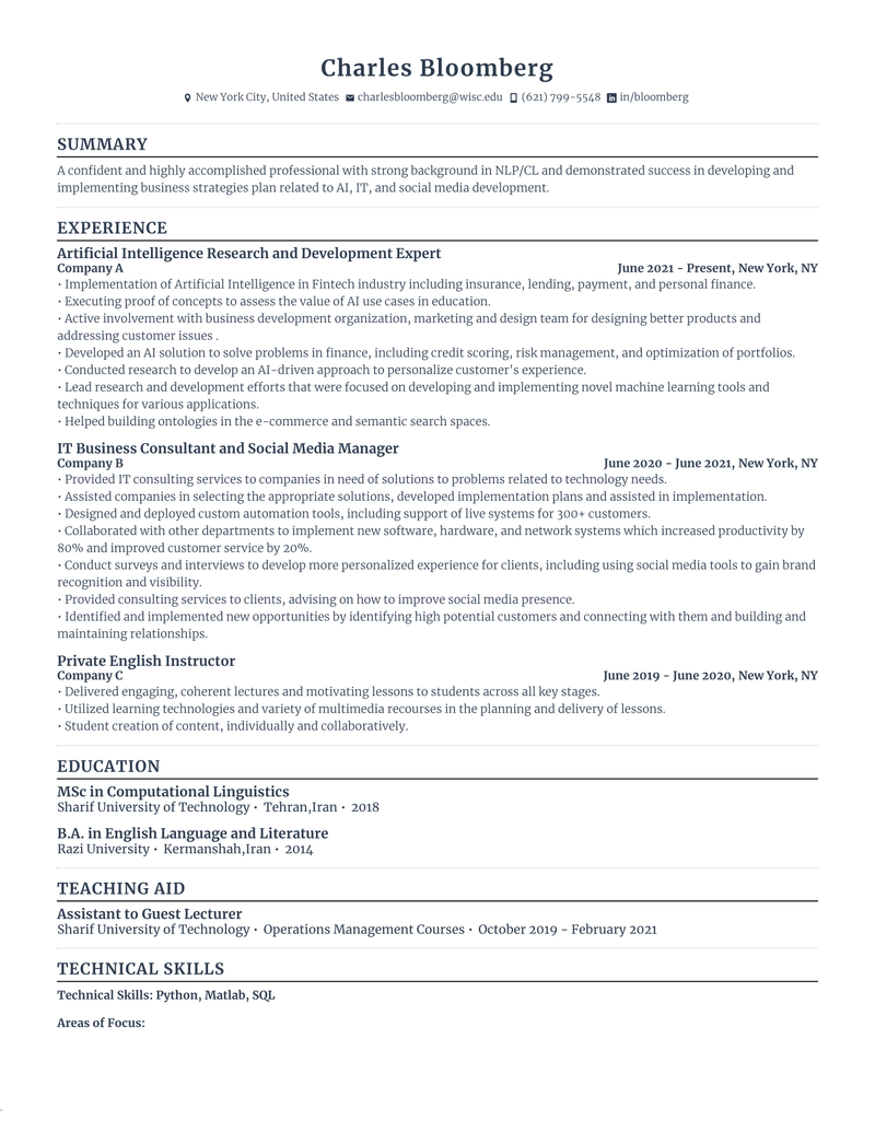 300+ Free ATS Resume Examples - Optimized for 2023